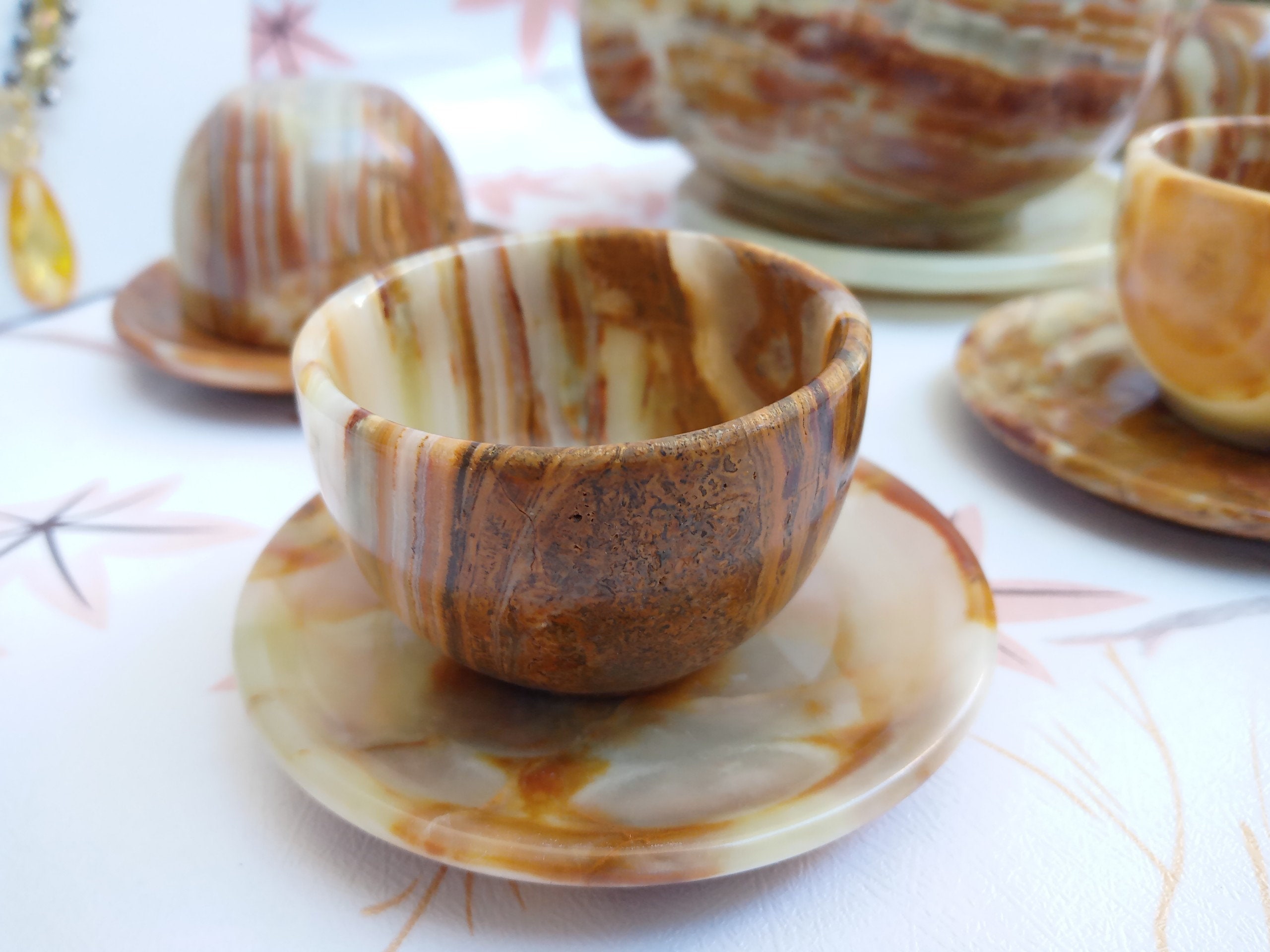 Large Teapot Set Onyx Handmade Teapot and Cups Set Wedding - Etsy