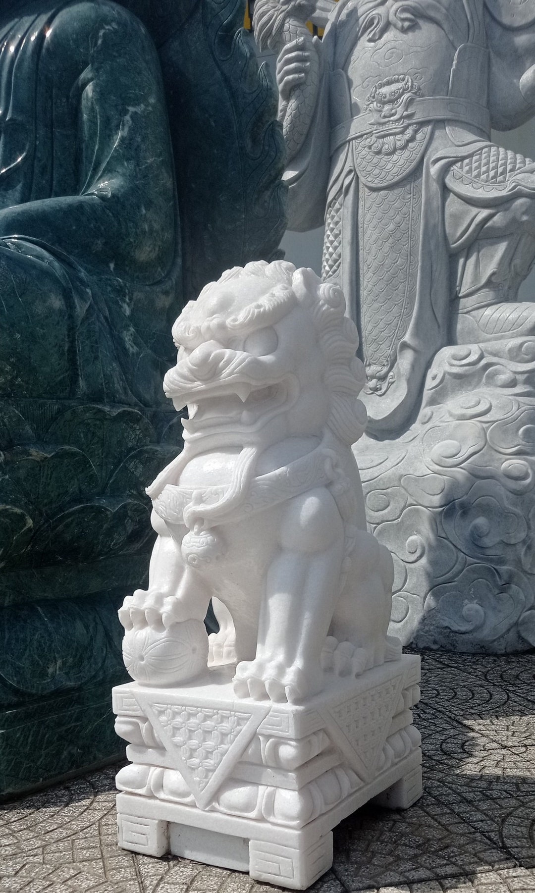 One Guardion Lion Statue,stone Foo Dogs ,marble Foo Dog,chinese Dog,fu ...