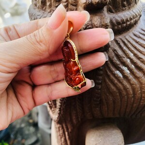 AAA Pink Jade Buddha Pendant Necklace Crystal Gemstone Charm Necklace ...