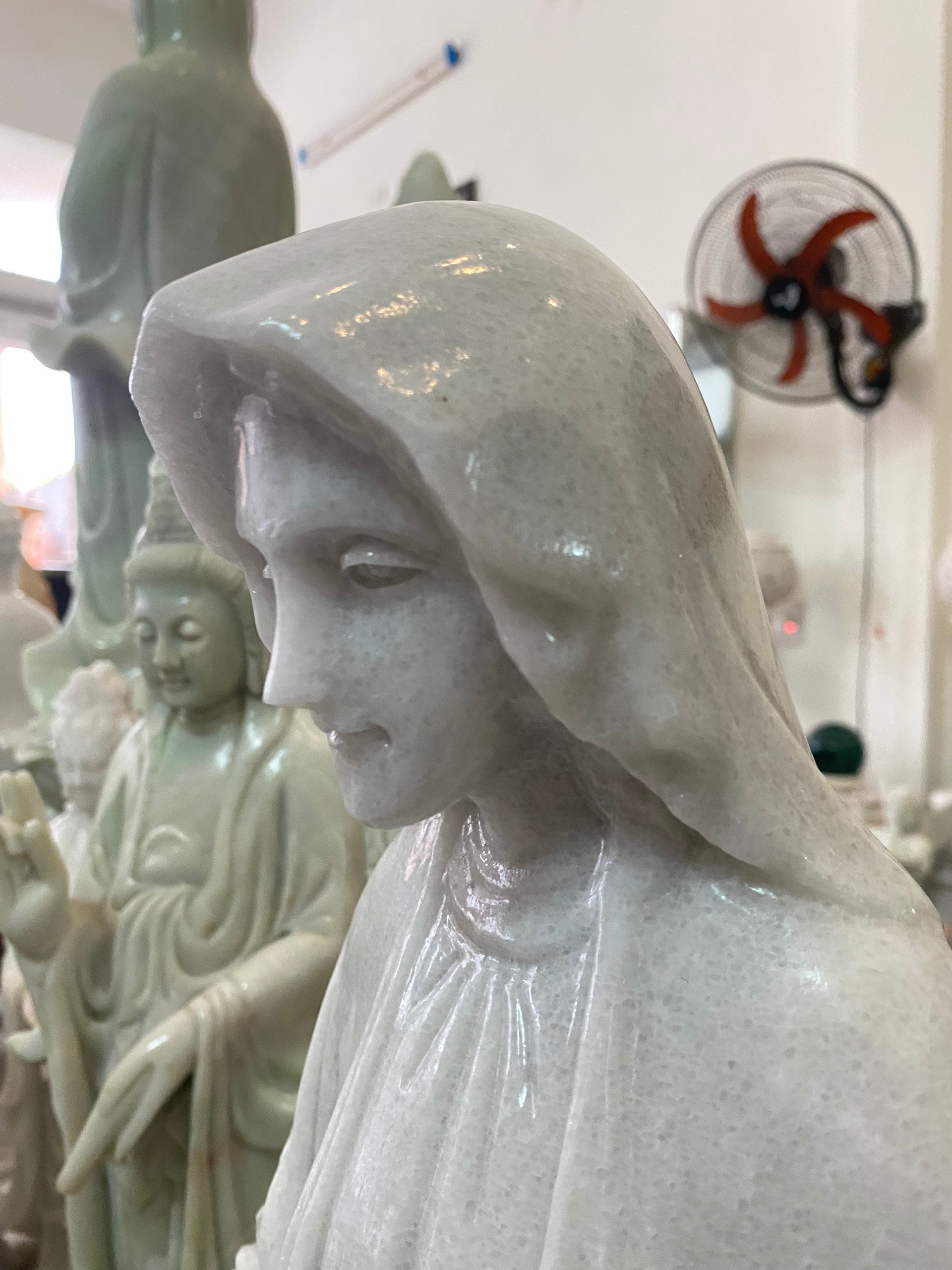 Virgin Mary Stone Statue Religious Statues 70cm-27.5in Handmade ...