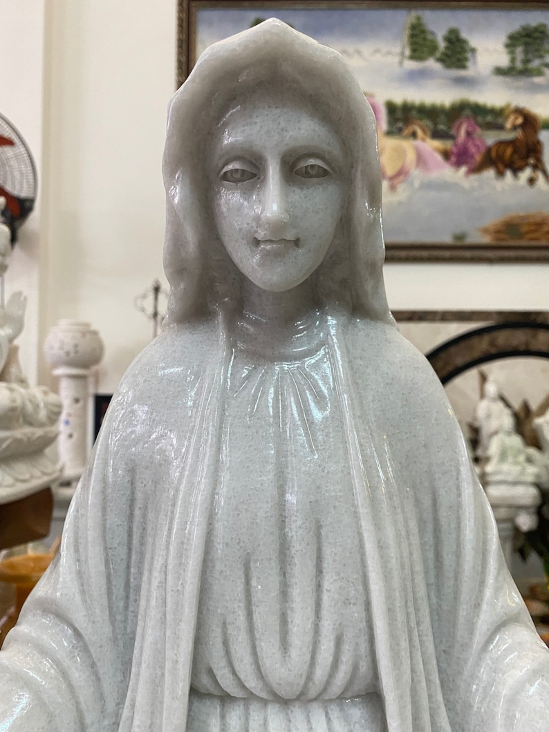 Virgin Mary Stone Statue Religious Statues 70cm-27.5in Handmade ...