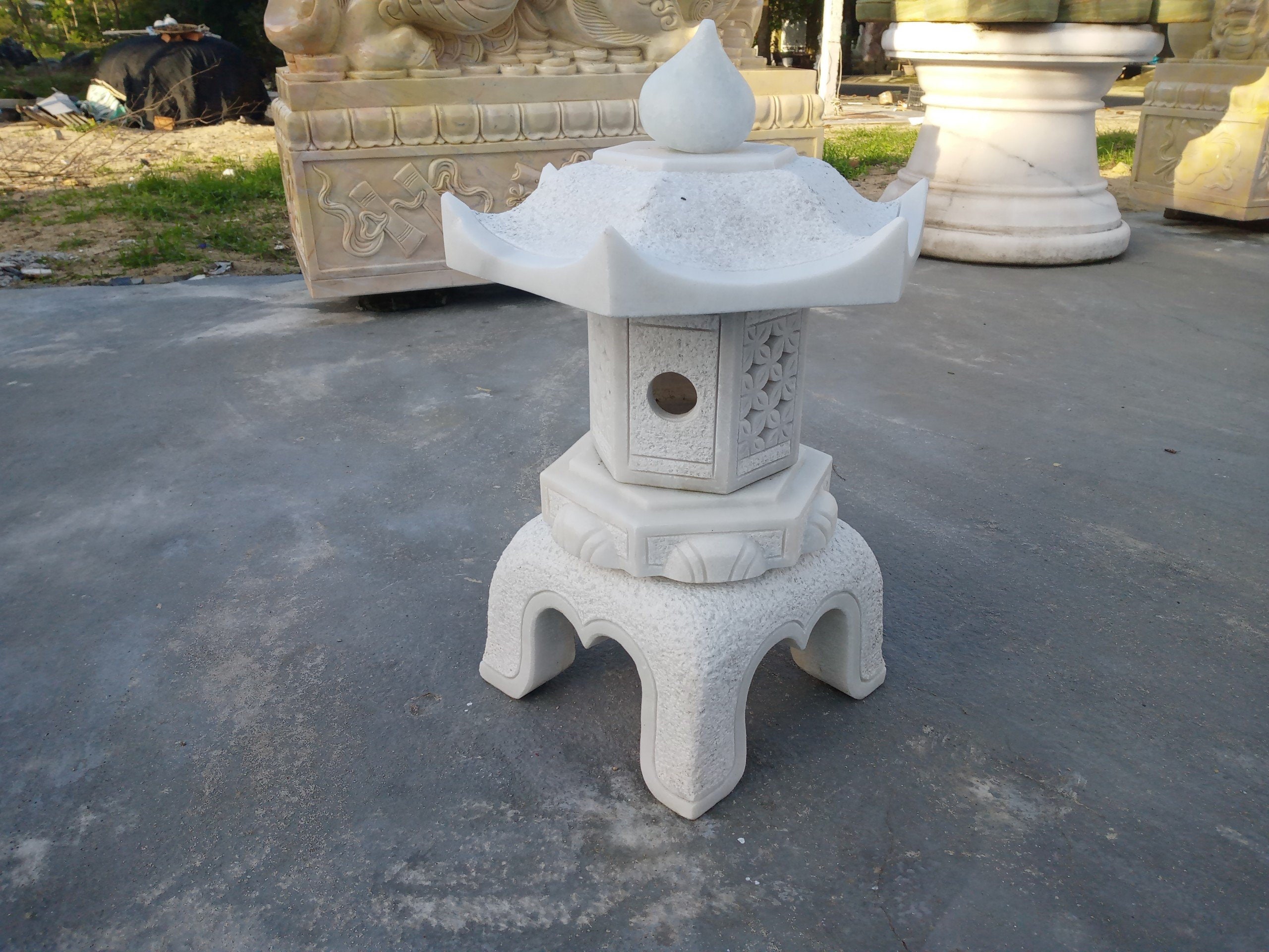 Garden Lantern,stone Lantern,marble Lantern,lighting Garden Sculpture ...