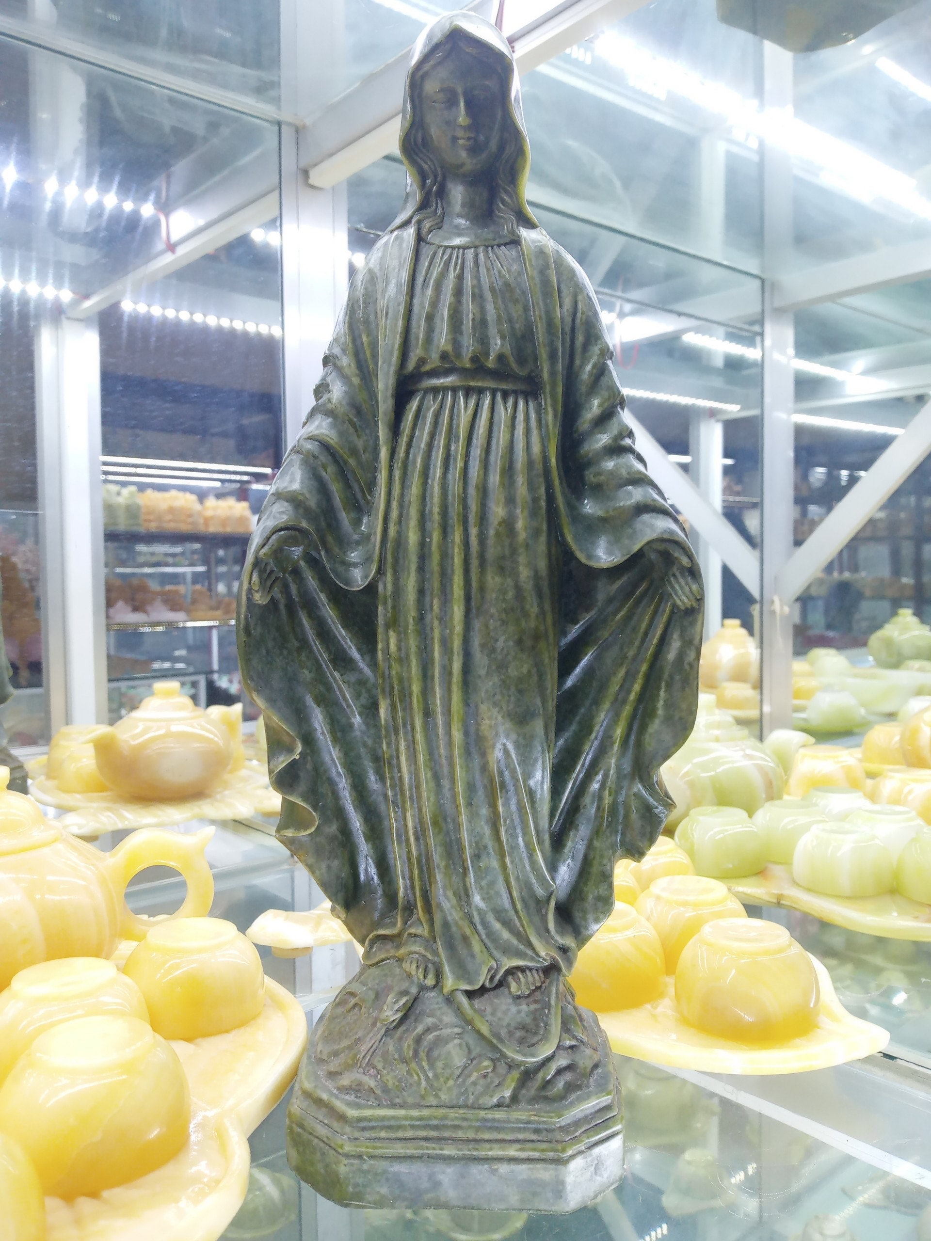 Lady Blessed Virgin Mary Maria Stone Statue Catholic Statue - Etsy