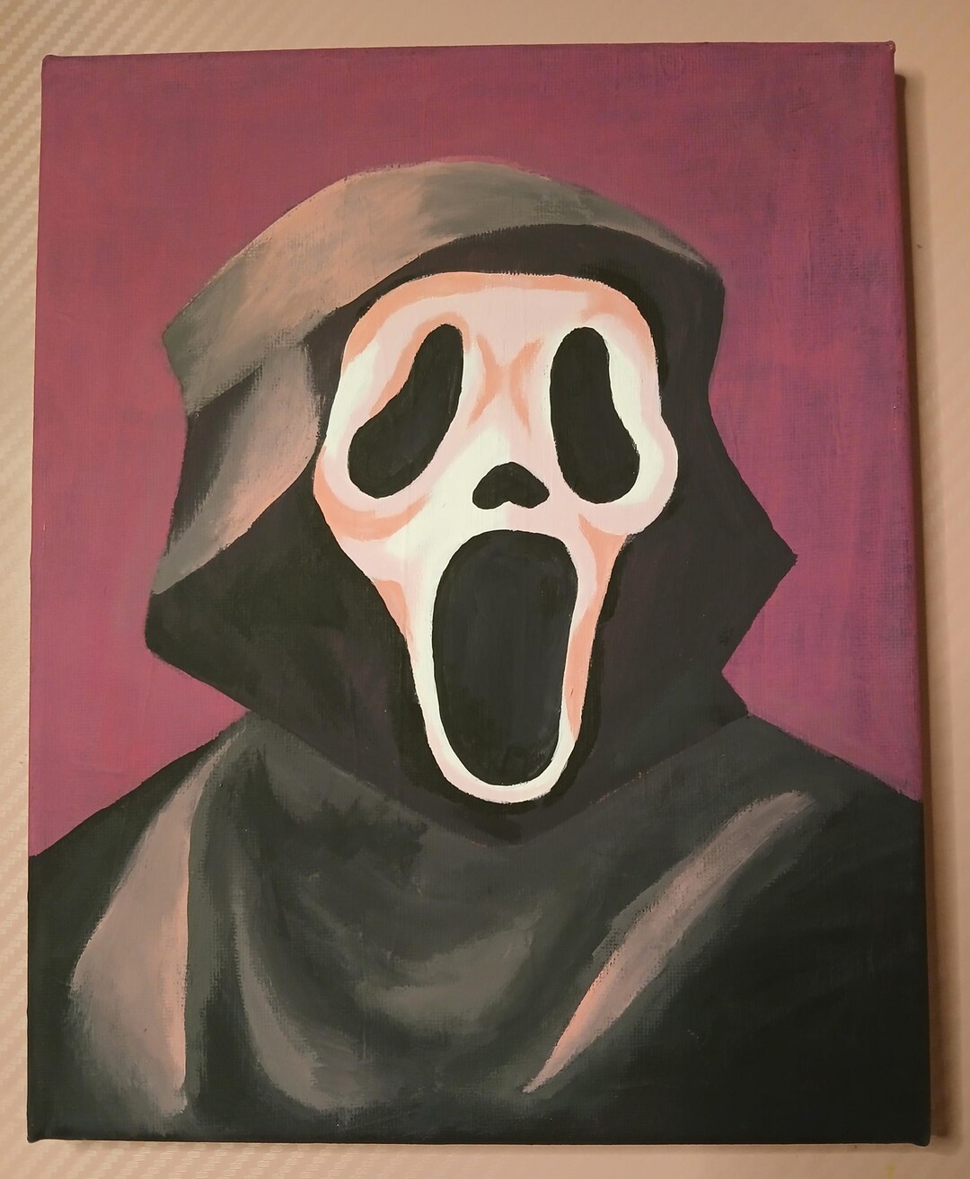 Ghostface Acrylic Painting 8 X 10 - Etsy