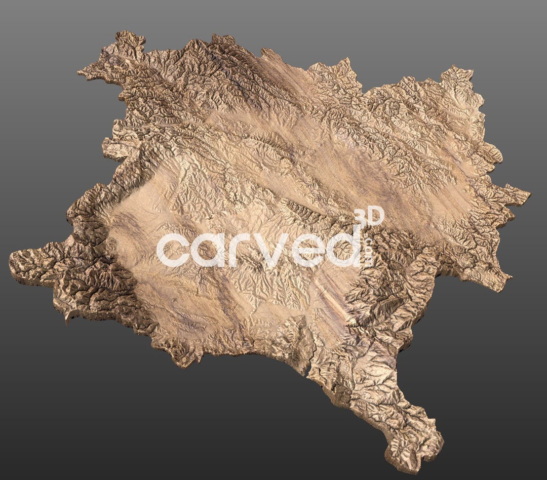 Kosovo Topographic Terrain 3D Map Model for CNC Milling and Printing - Etsy