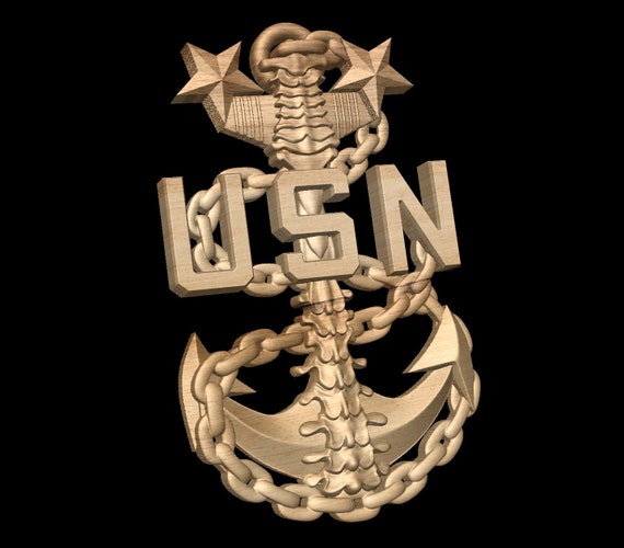 U. S. Navy E7 E8 E9 Chief Petty and Blank Anchor With Chain - Etsy ...