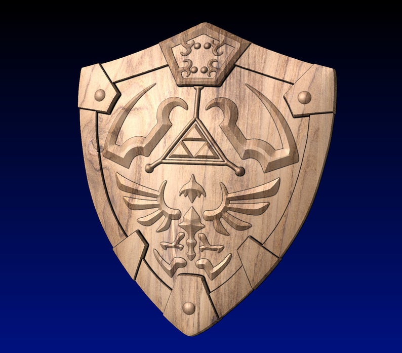 Legend of Zelda Hyrule Shield 3d STL Model for CNC Carving and - Etsy