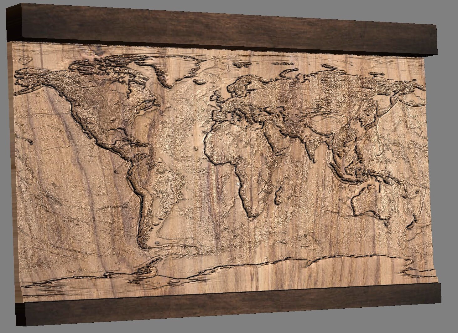 Whole World TOPO Topographic Terrain 3D Model STL Map Model - Etsy ...