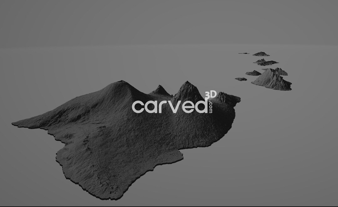 State of Hawaii 3d Topographic Model for CNC Carving and 3d Printing - Etsy