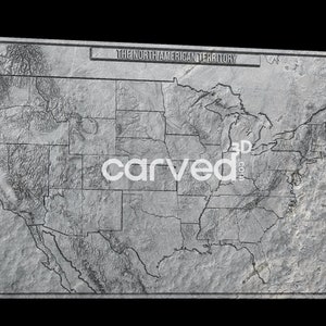 USA Staggered State 3d Model for CNC Carving and 3d Printing - Etsy