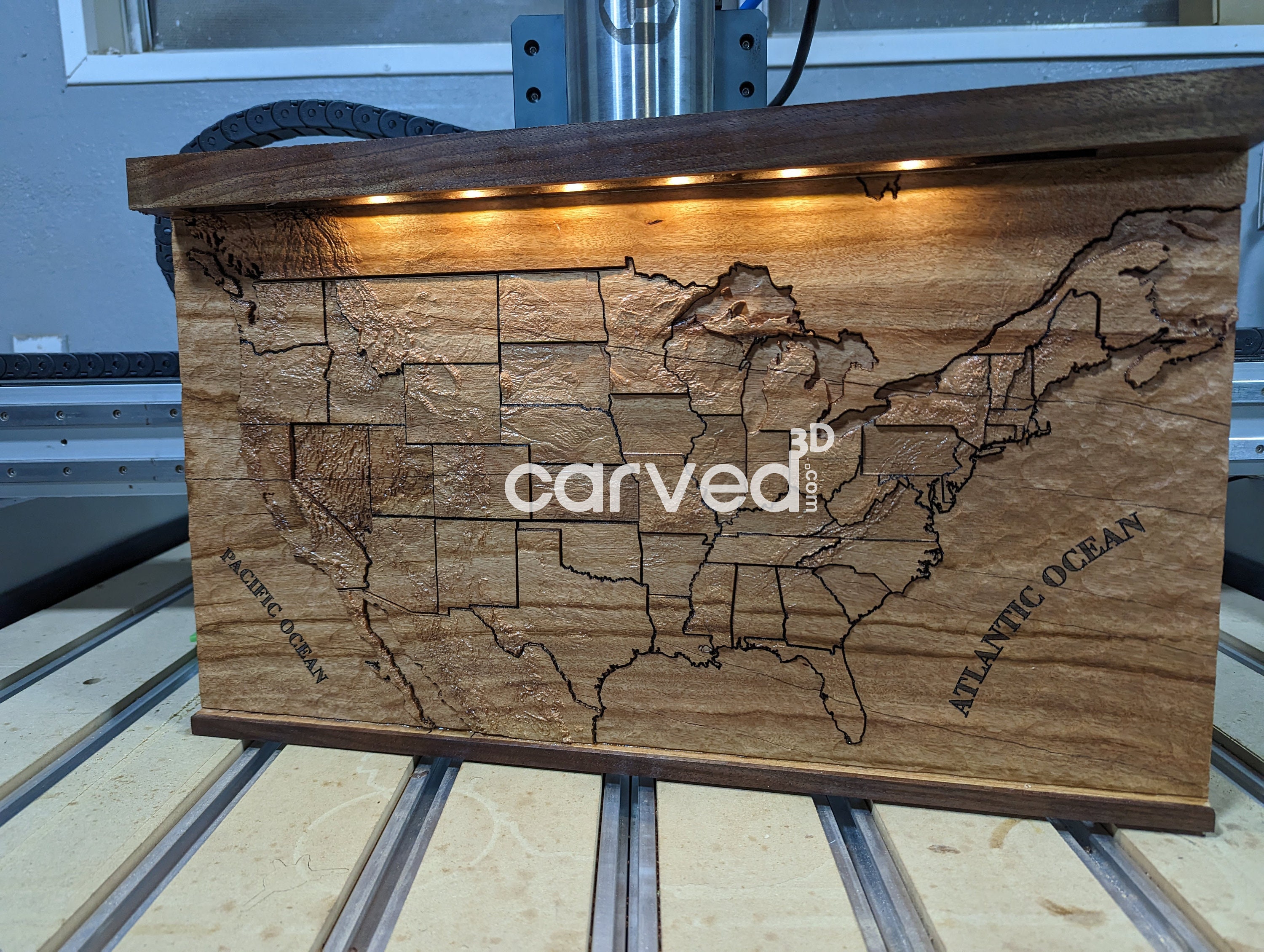 USA Staggered State 3d Model for CNC Carving and 3d Printing - Etsy
