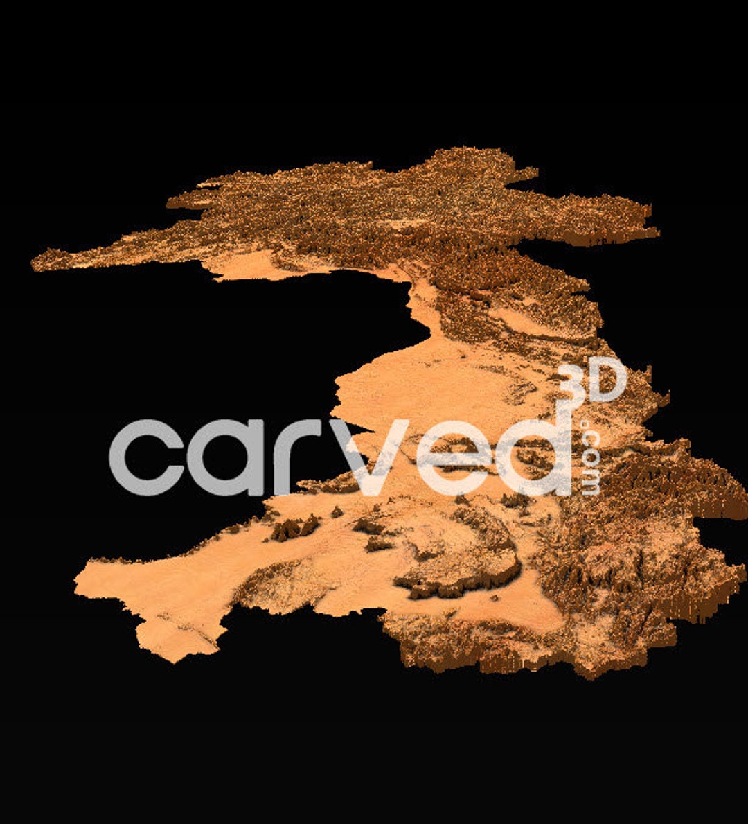 Laos HD Topographic Terrain 3D Model STL Map Model for CNC Milling and ...