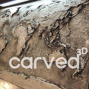 3D World Topographic Map Model, STL File for Cnc/printing - Etsy