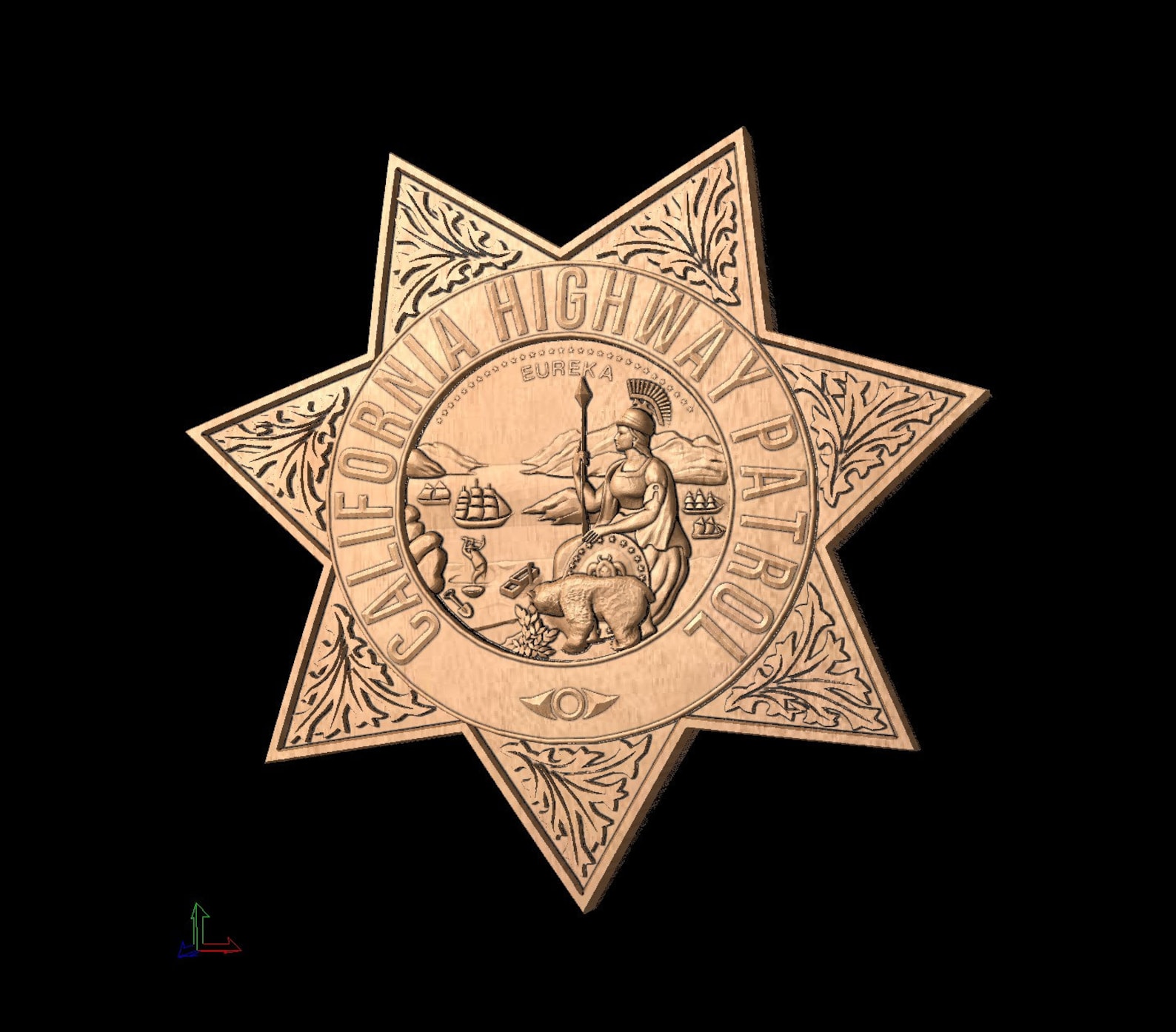 California Highway Patrol 3d Stl for CNC Carving and 3d Printing - Etsy