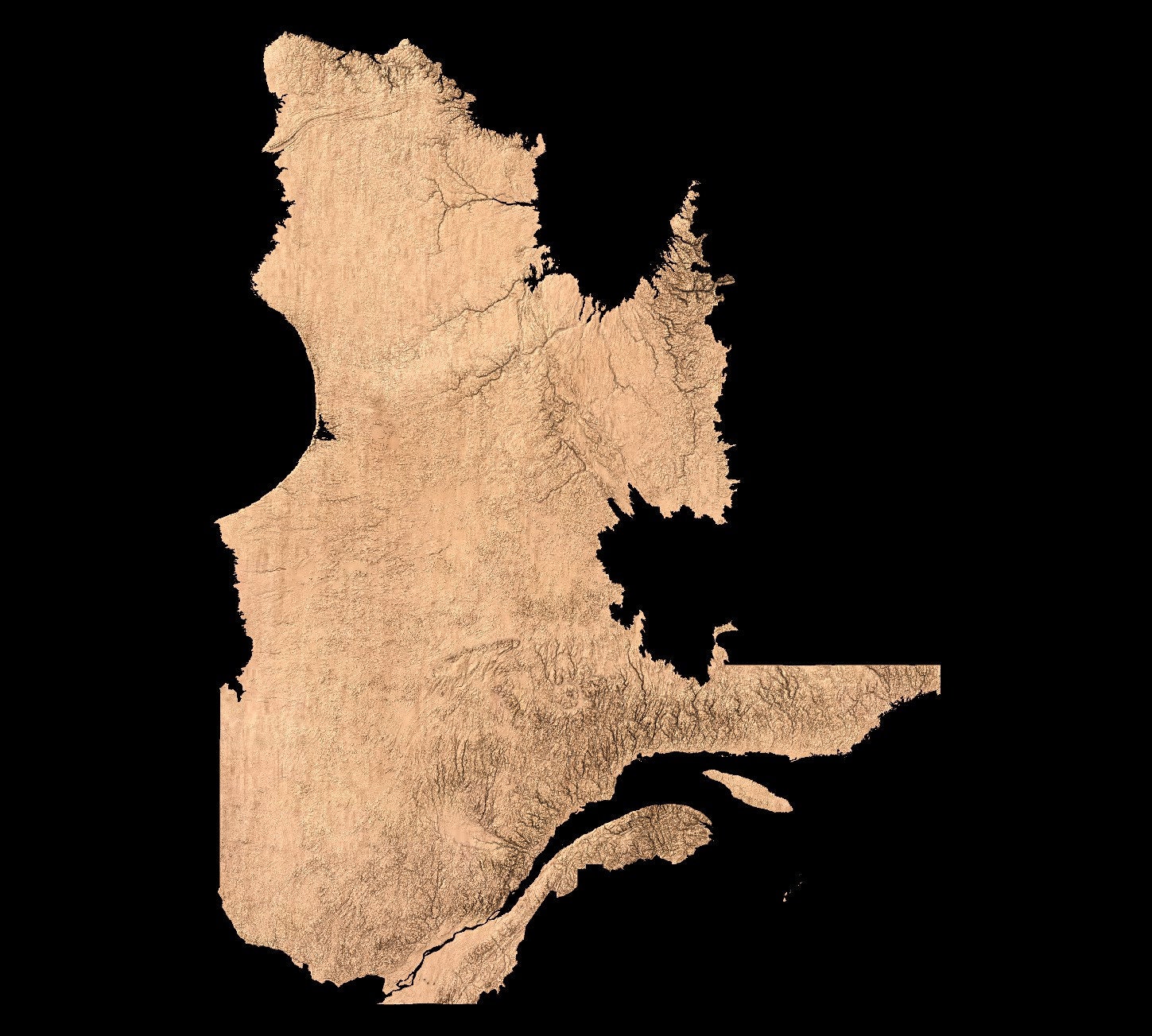Quebec Canada 3D Terrain Model for CNC and 3D Printing - Etsy