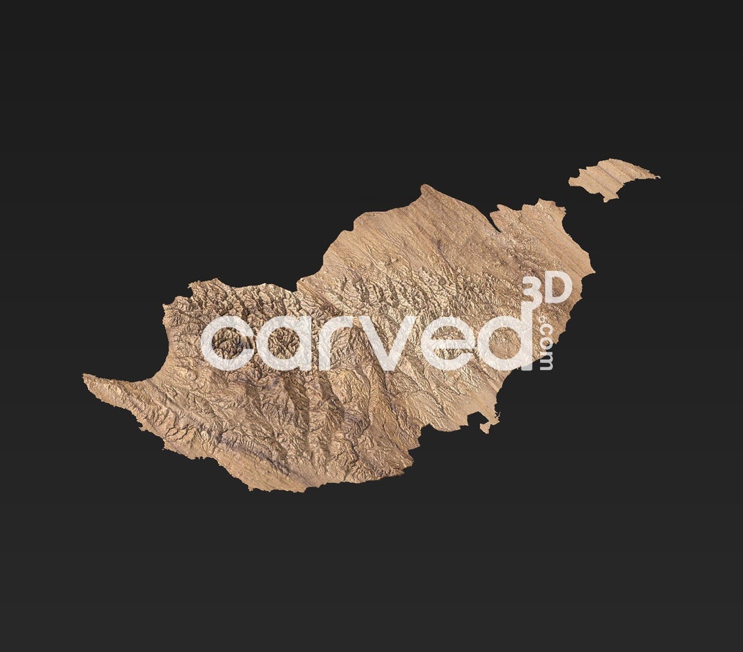 Cyprus HD Topographic Terrain 3D Model STL Map Model for CNC Milling ...