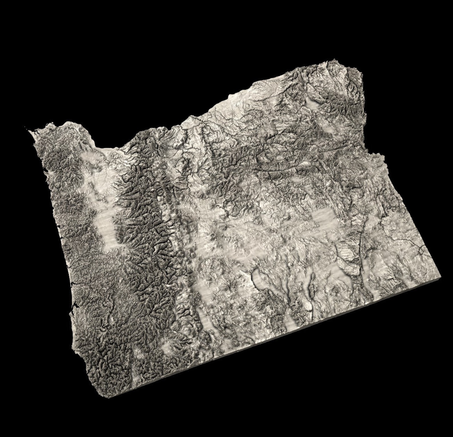 Oregon State Topographic Terrain 3D Map Model for CNC Milling - Etsy