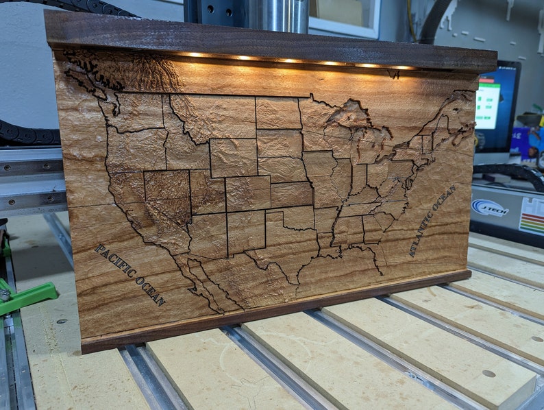 USA Staggered State 3d Model for CNC Carving and 3d Printing - Etsy