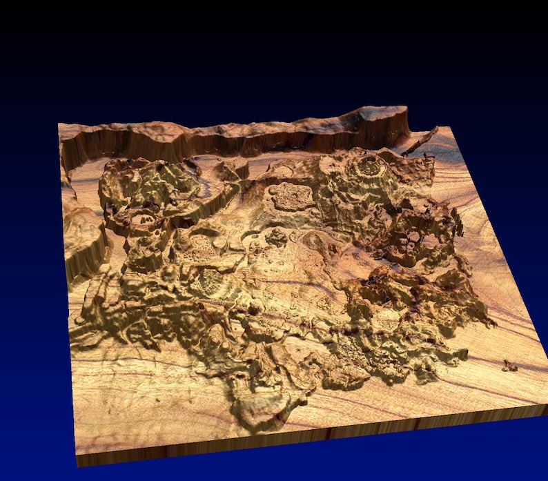 Zelda Breath of the Wild Topographic Map for CNC Carving and 3d ...