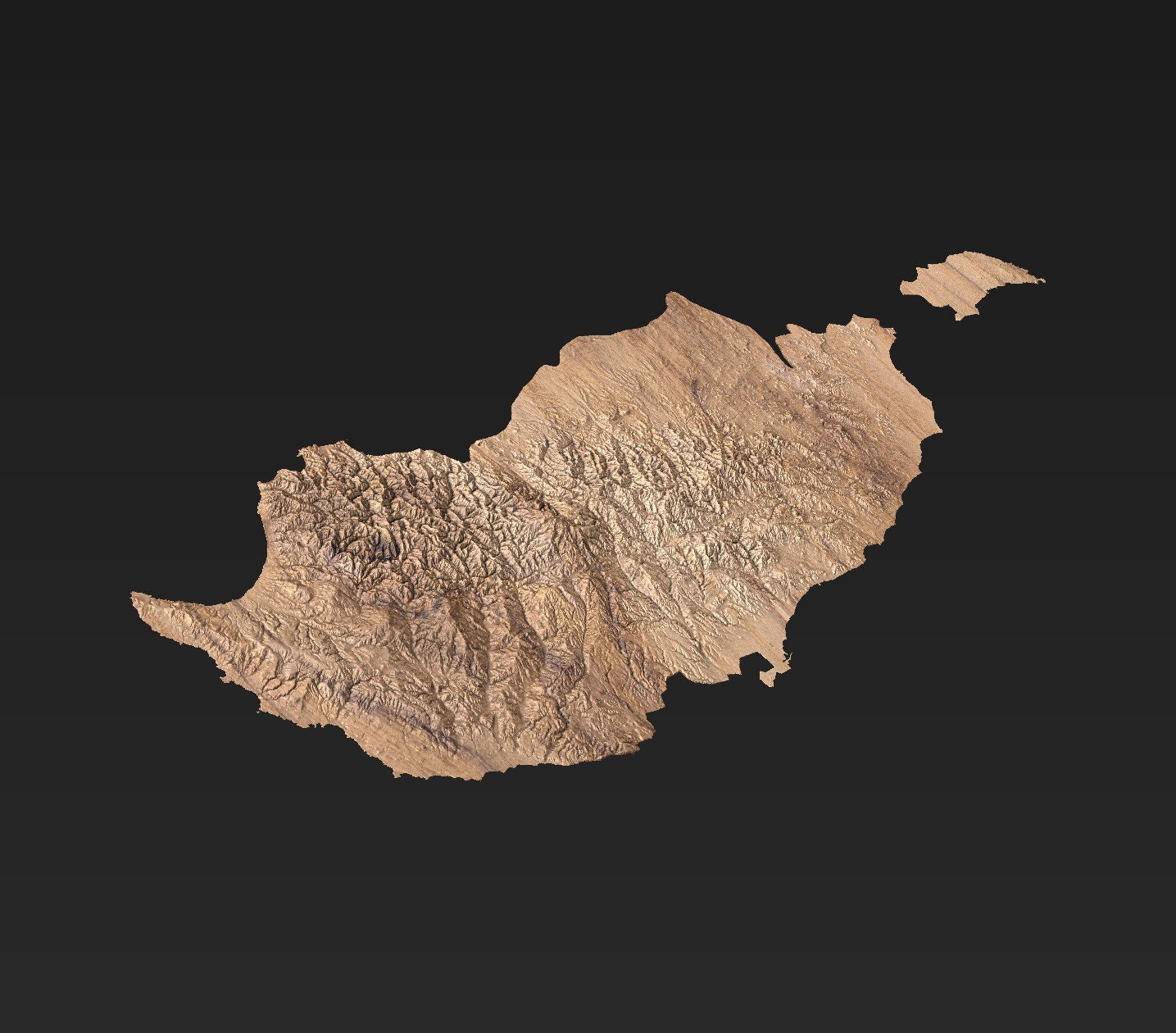 Cyprus HD Topographic Terrain 3D Model STL Map Model for CNC - Etsy