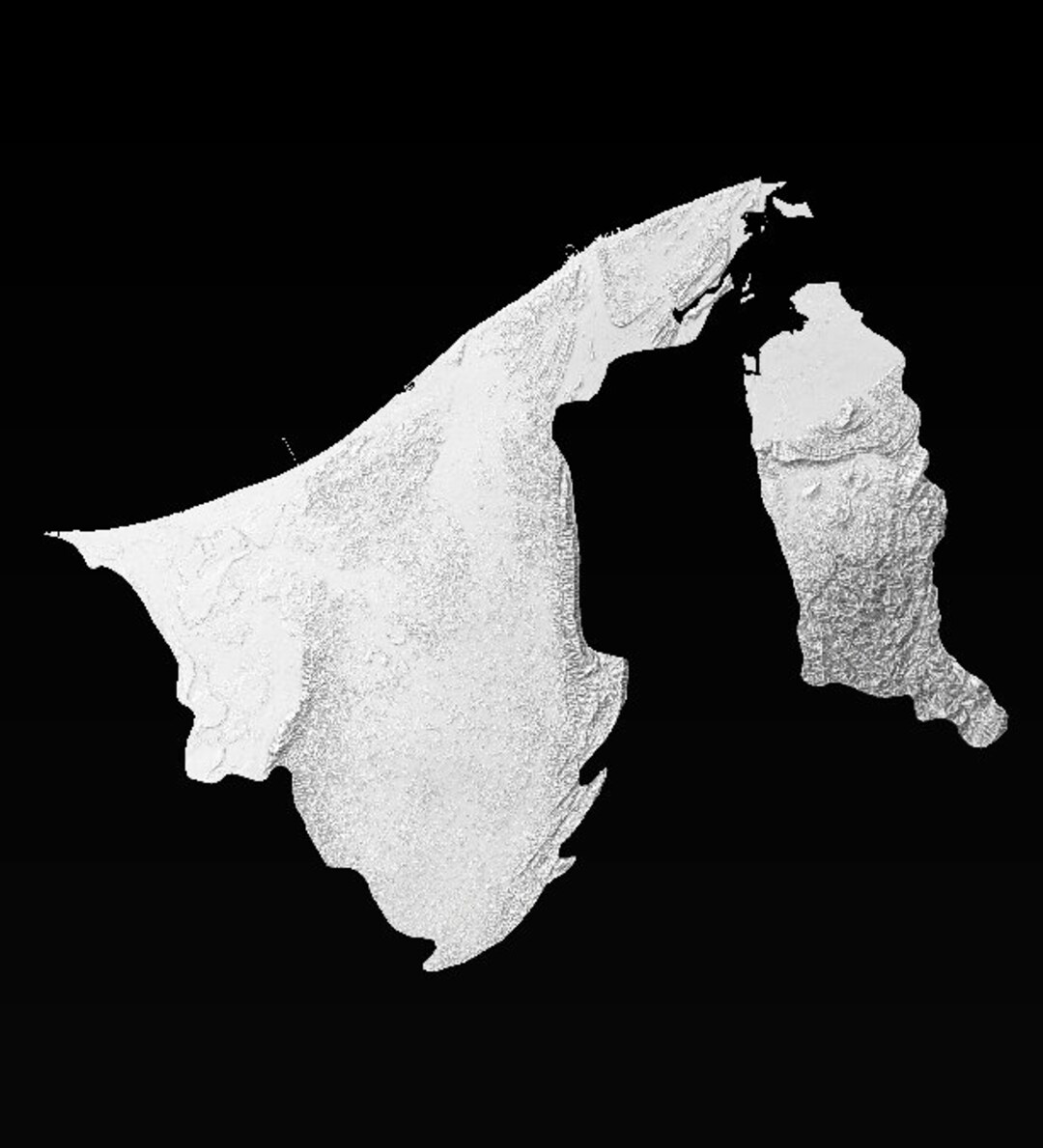 Brunei Darussalam HD Topographic Terrain 3D Model STL Map - Etsy