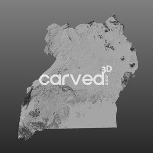 Uganda Topographic Terrain 3D Model STL Map Model for CNC Milling and Printing - Etsy
