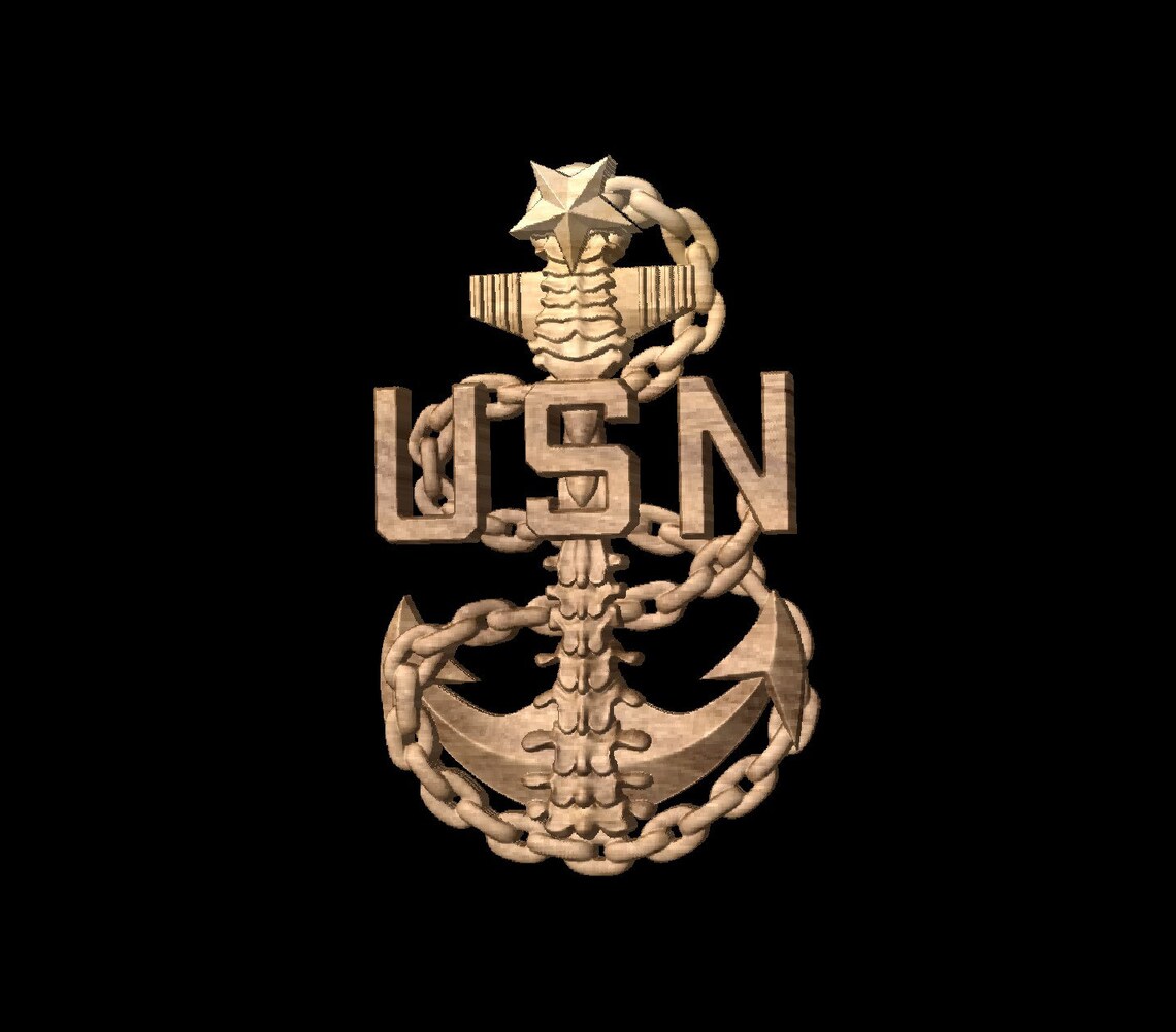 U. S. Navy E7 E8 E9 Chief Petty and Blank Anchor With Chain - Etsy