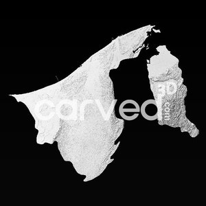 Brunei Darussalam HD Topographic Terrain 3D Model STL Map Model for CNC Milling and Printing - Etsy
