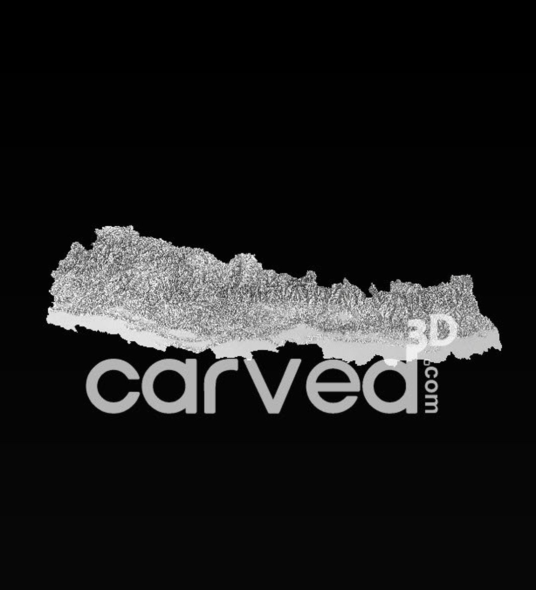 Nepal HD Topographic Terrain 3D Model STL Map Model for CNC Milling and ...