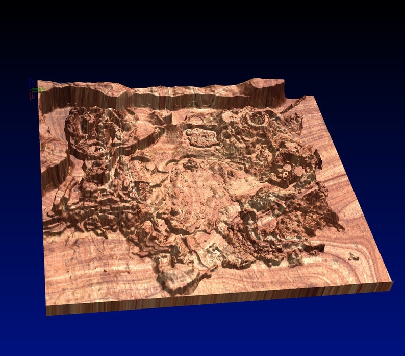 Zelda Breath of the Wild Topographic Map for CNC Carving and 3d ...