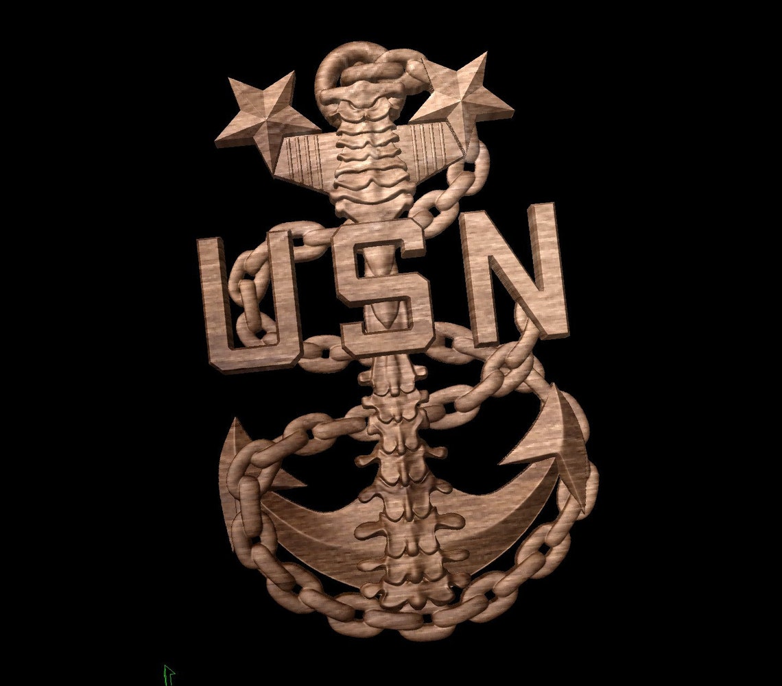 U. S. Navy E7 E8 E9 Chief Petty and Blank Anchor With Chain - Etsy