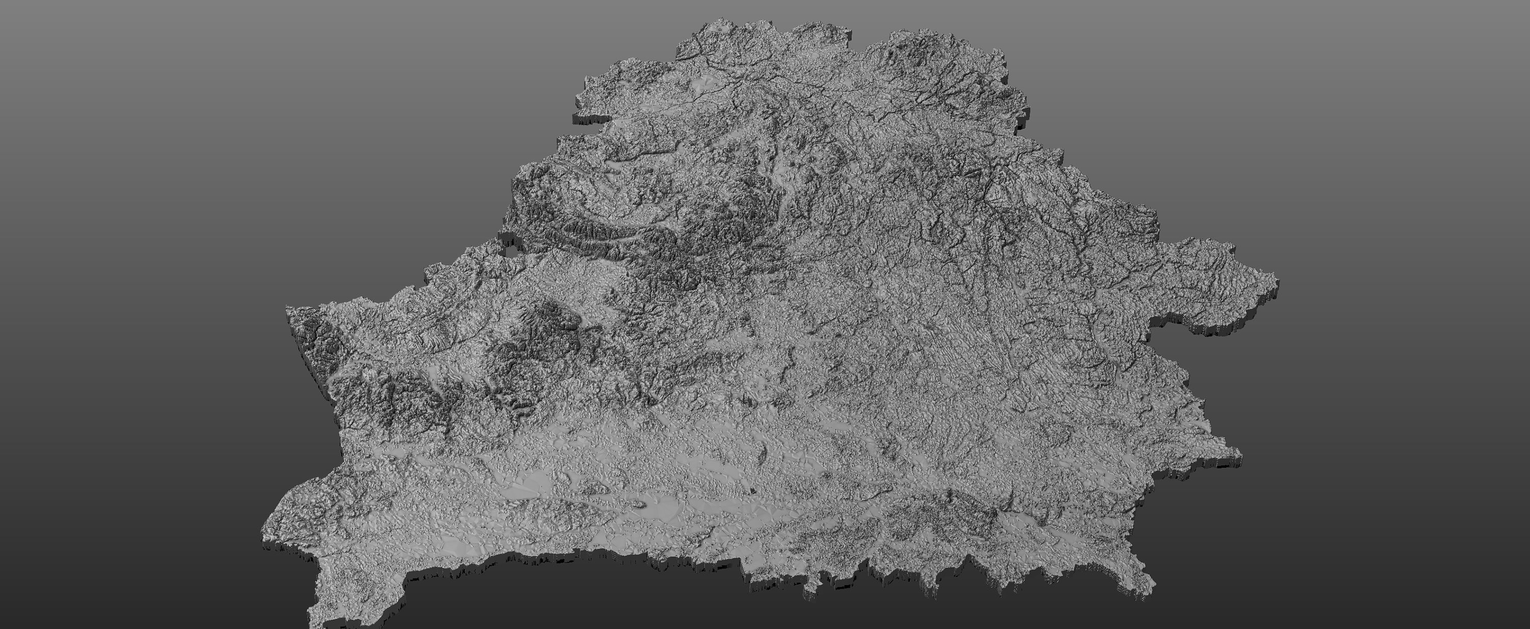 Belarus Topographic Terrain 3D Map Model for CNC Milling and - Etsy