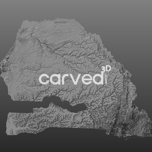 Senegal Topographic Terrain 3D Model STL Map Model for CNC Milling and ...