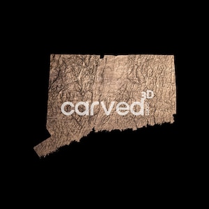Modelo topográfico 3D del estado de Connecticut STL para tallado CNC e ...