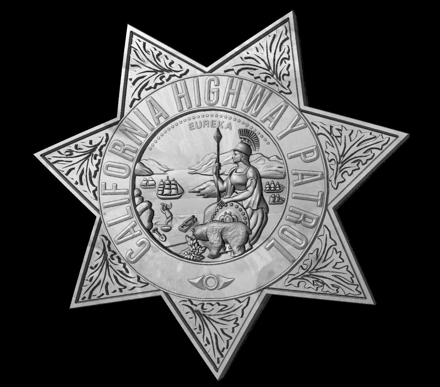 California Highway Patrol 3d Stl for CNC Carving and 3d Printing - Etsy