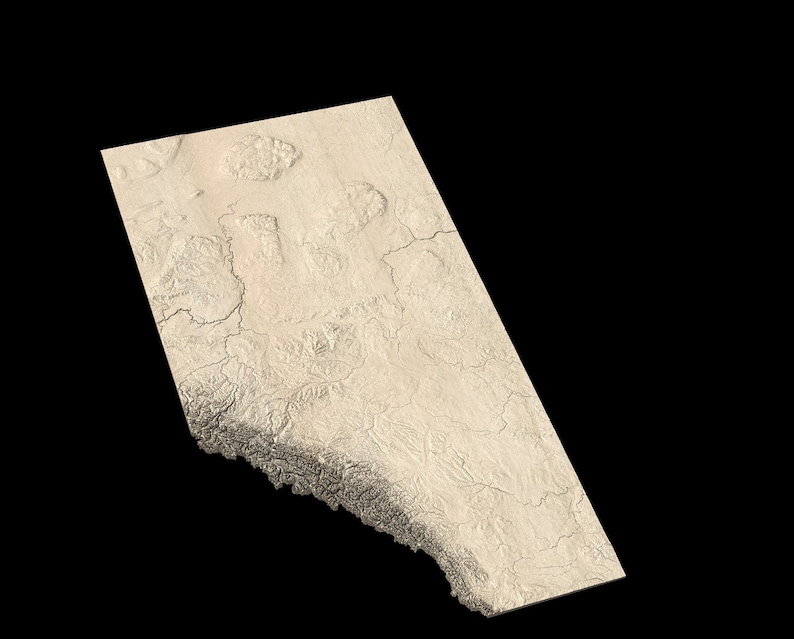 Alberta Canada 3D STL Terrain Model for CNC and 3d Printing - Etsy