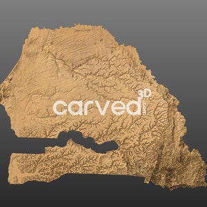 Senegal Topographic Terrain 3D Model STL Map Model for CNC Milling and Printing - Etsy