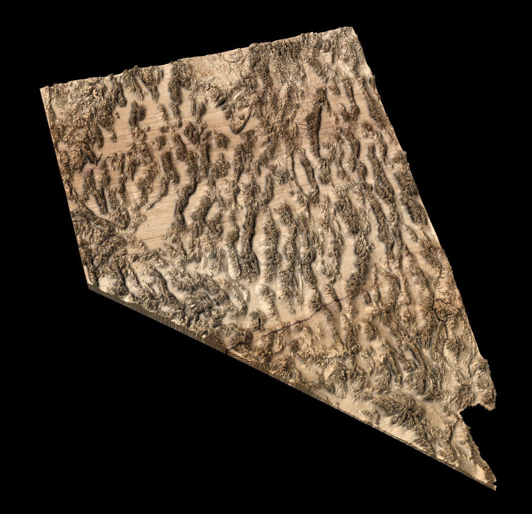 Nevada State Topographic Terrain 3D Model STL Map Model for - Etsy