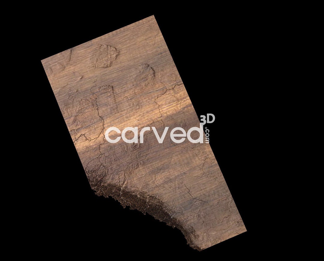 Alberta Canada 3D STL Terrain Model for CNC and 3d Printing - Etsy