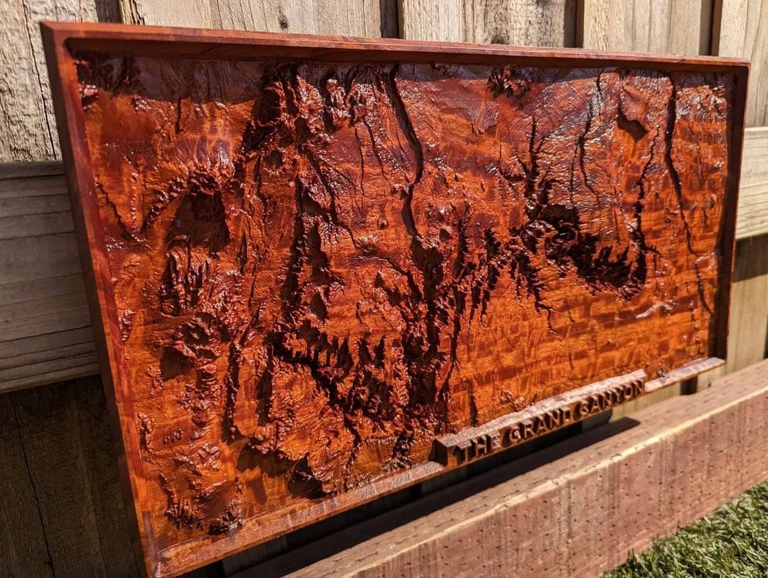 Grand Canyon Topographic Map 3D STL for CNC Carving and 3d Printing - Etsy