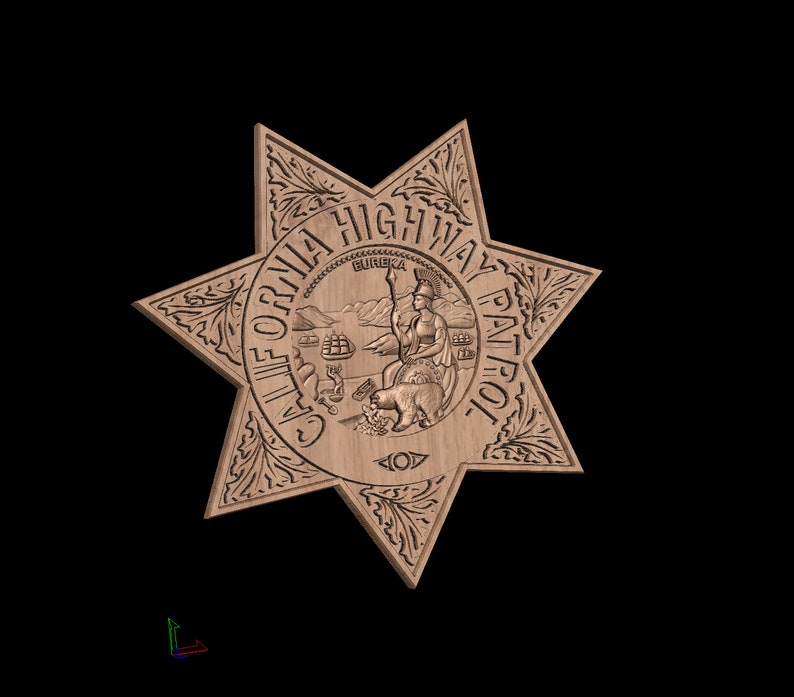 California Highway Patrol 3d Stl for CNC Carving and 3d Printing - Etsy