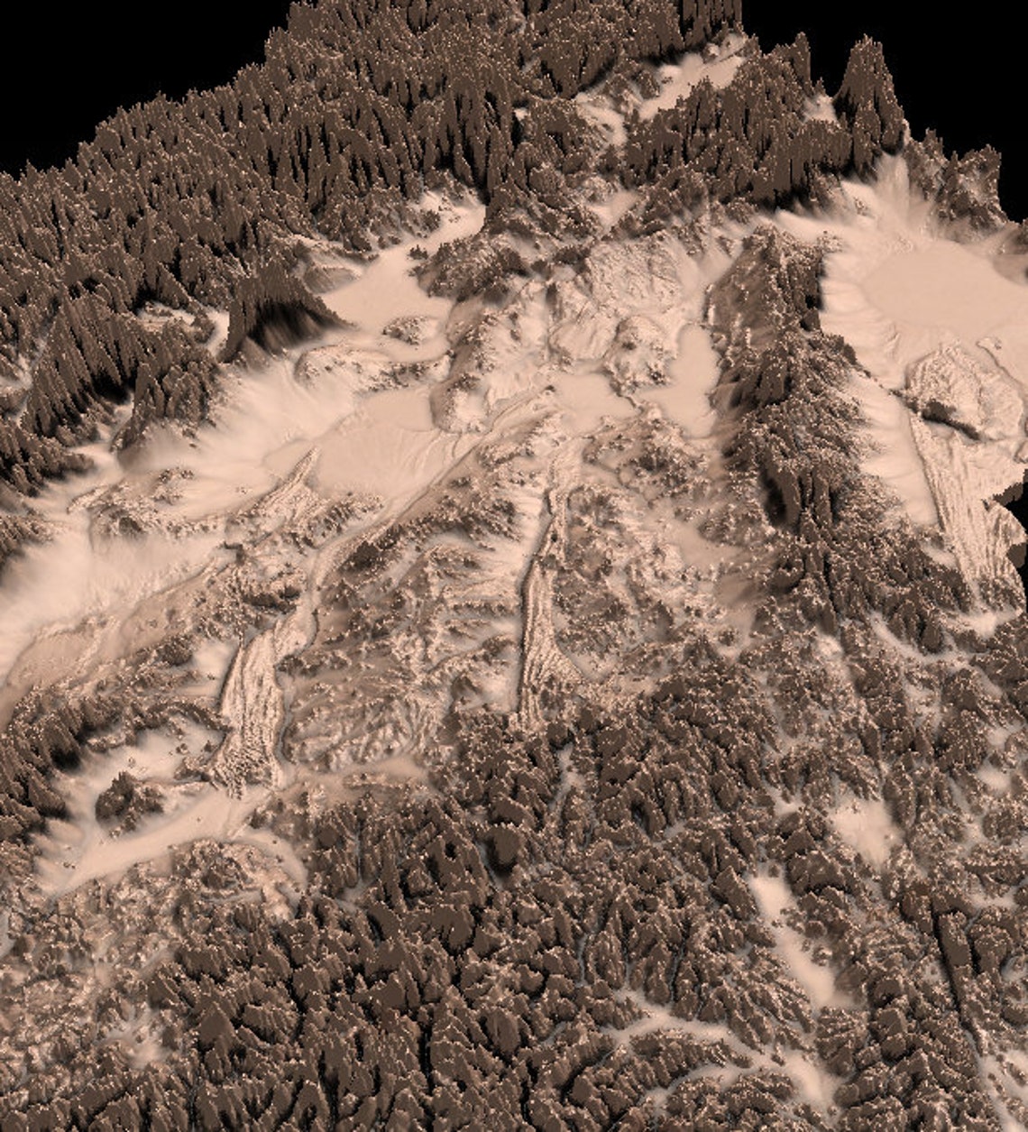 Mongolia HD Topographic Terrain 3D Model STL Map Model for CNC - Etsy