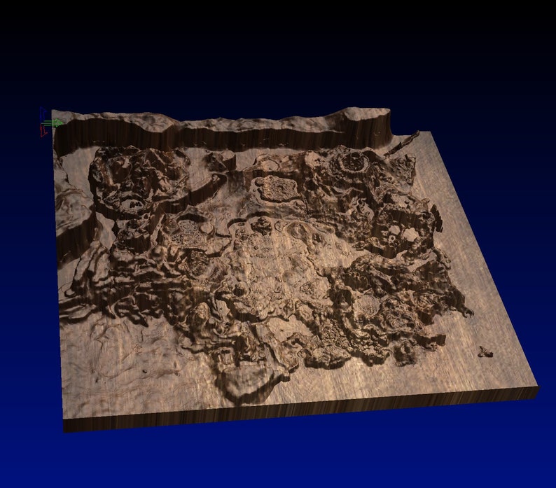 Zelda Breath of the Wild Topographic Map for CNC Carving and 3d ...
