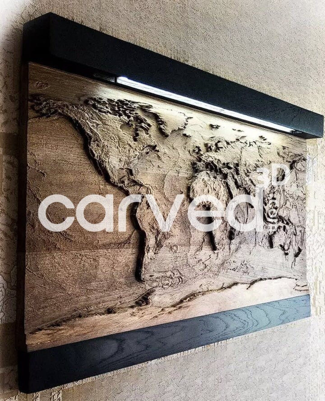 3D World Topographic Map Model, STL File for Cnc/printing - Etsy