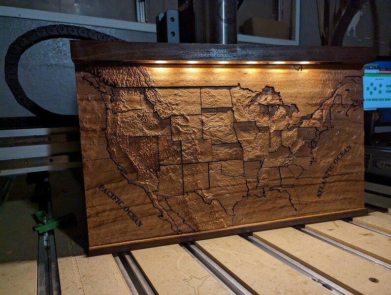 USA Staggered State 3d Model for CNC Carving and 3d Printing - Etsy