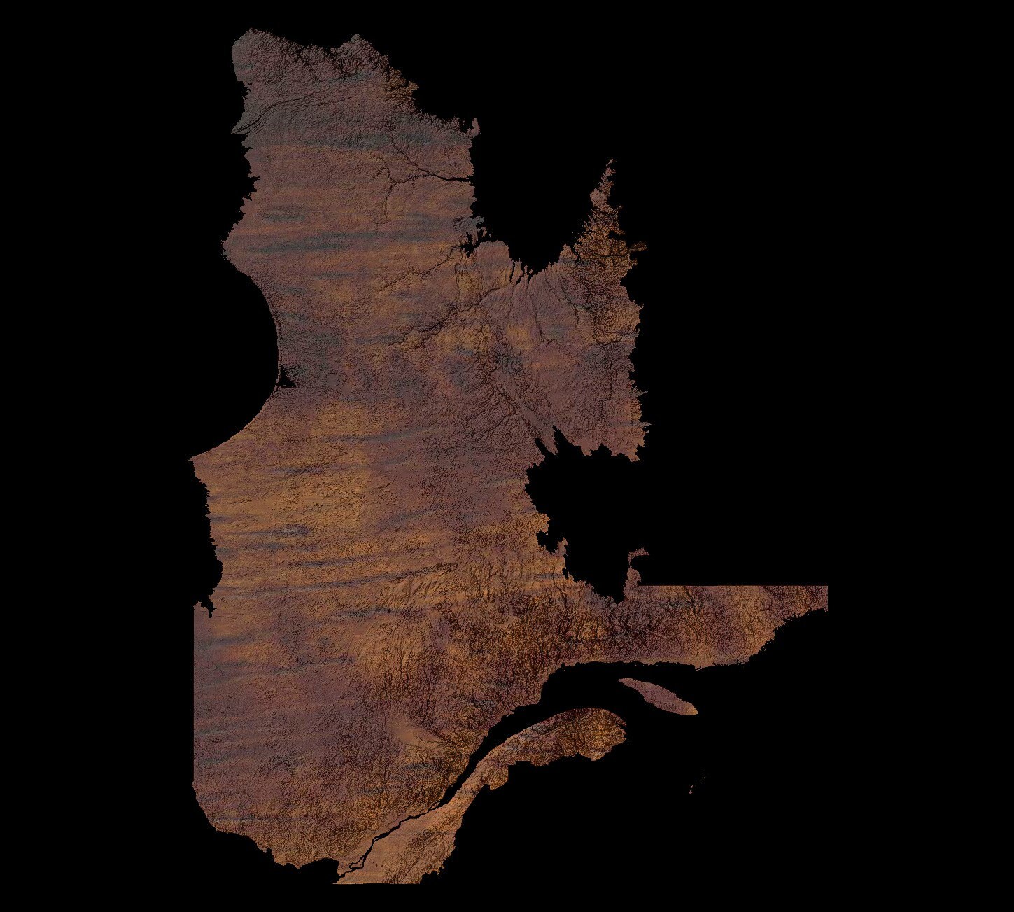 Quebec Canada 3D Terrain Model for CNC and 3D Printing - Etsy