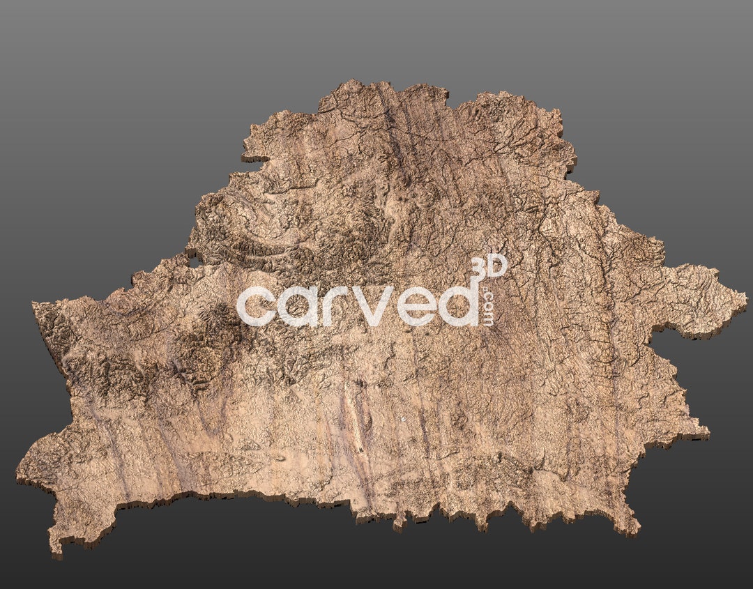 Belarus Topographic Terrain 3D Map Model for CNC Milling and Printing ...