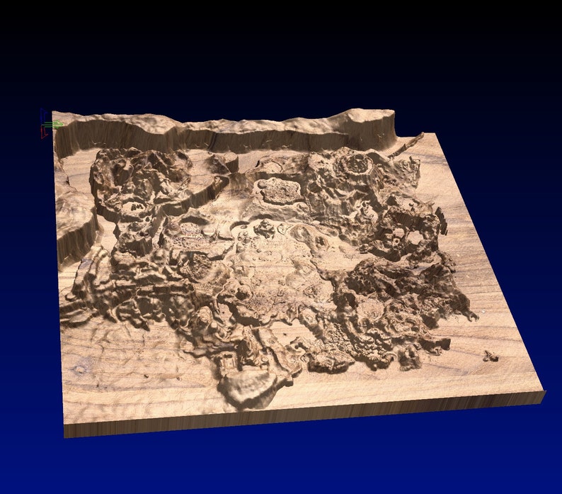 Zelda Breath of the Wild Topographic Map for CNC Carving and 3d ...