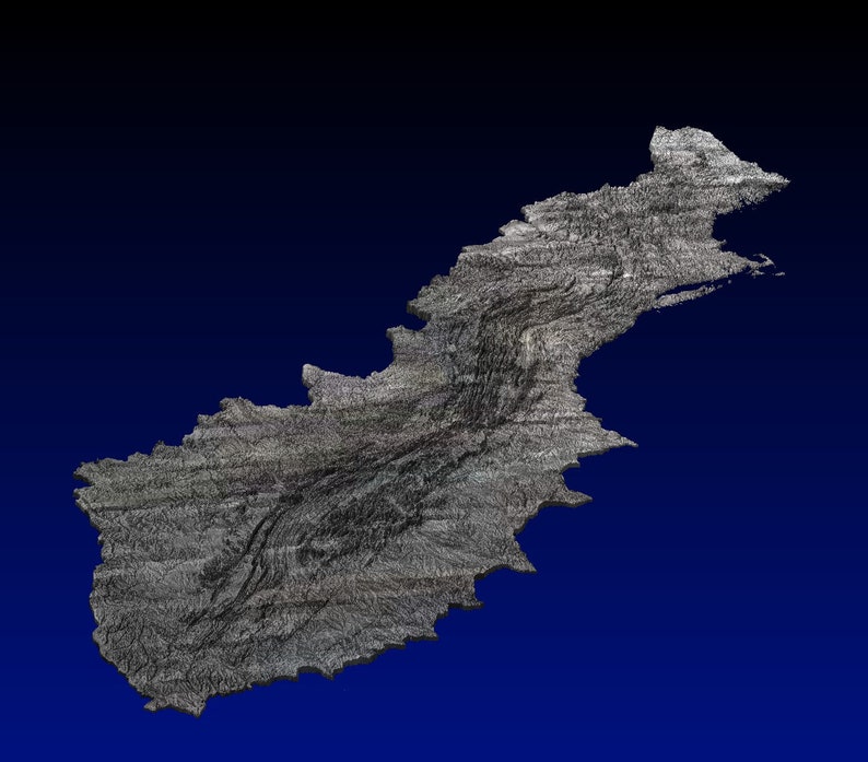 Appalachian Trail 3d STL for CNC and 3d Printing - Etsy