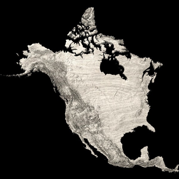 3d Map North America - Etsy